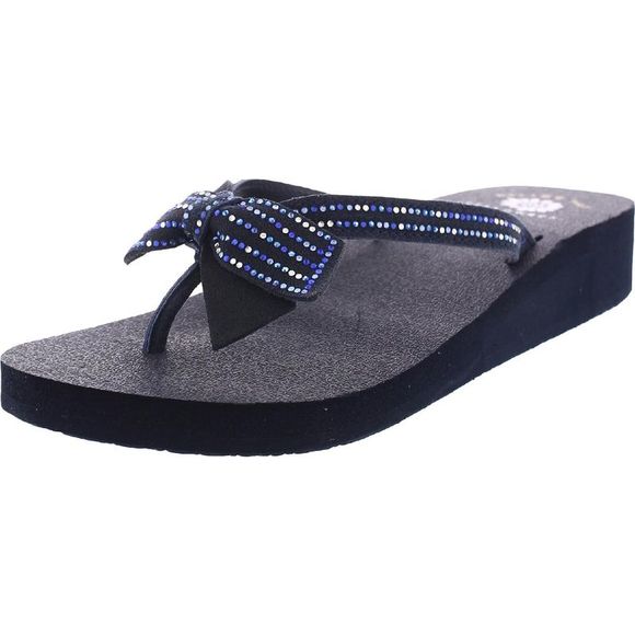 Yellow Box | Shoes | Yellow Box Womens Choko Navy Suede Embellished Bow ...